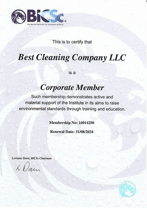 Certificates – Best Cleaning Company LLC